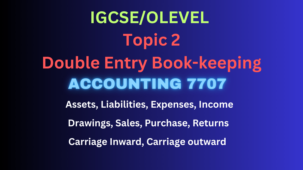 Cambridge IGCSE/O LEVEL Topic: 2 Sources and recording of data, Double ...